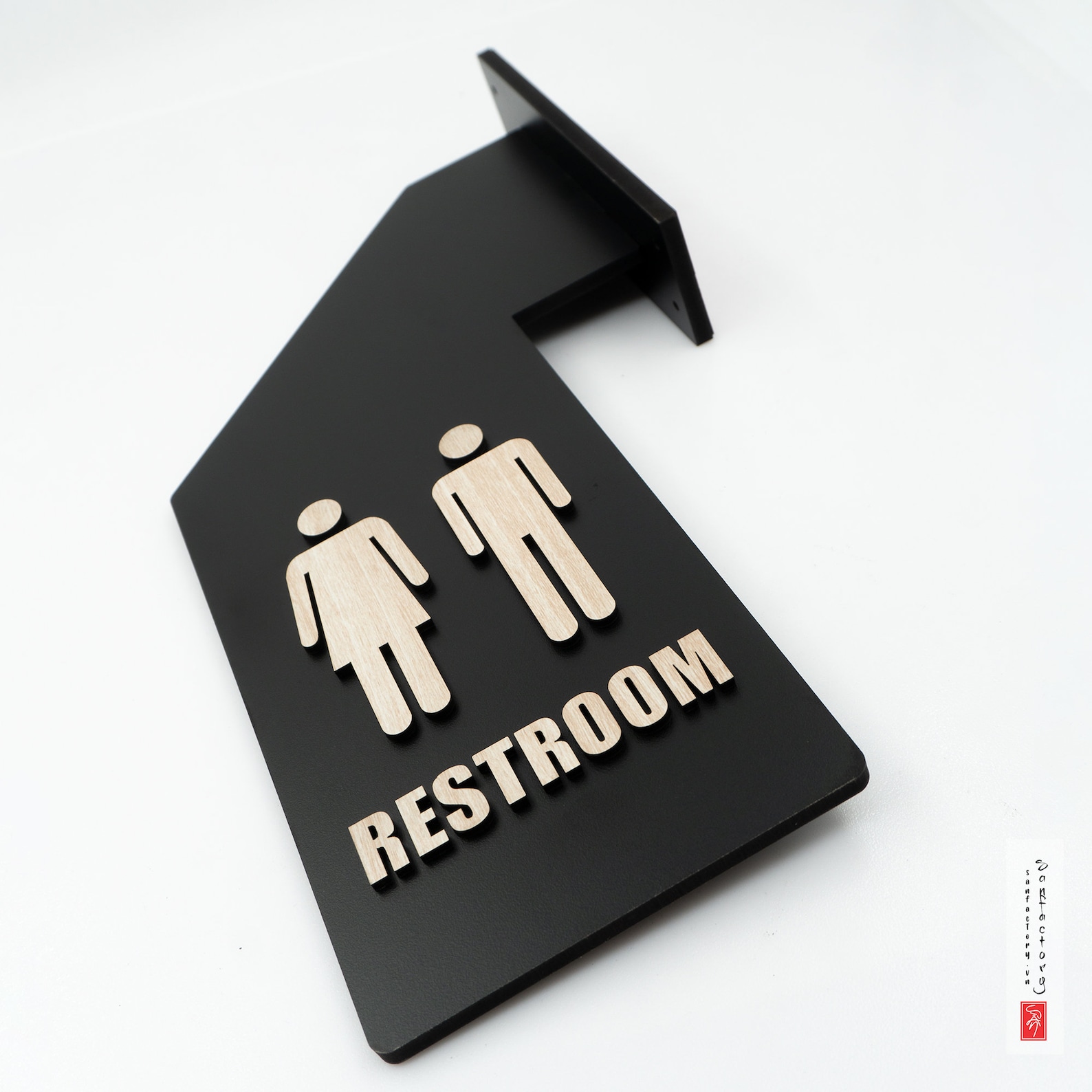 Restroom Door Signs , WC Symbols , Wooden Sign , Unisex Toilet ...