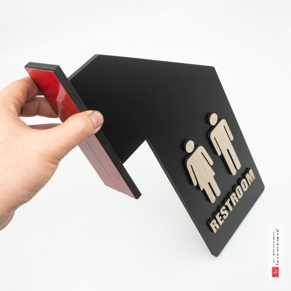 Restroom Door Signs , WC Symbols , Wooden Sign , Unisex Toilet ...