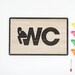 WC Sign Washroom Sign Water Closet Sign WC Bathroom Sign - Etsy