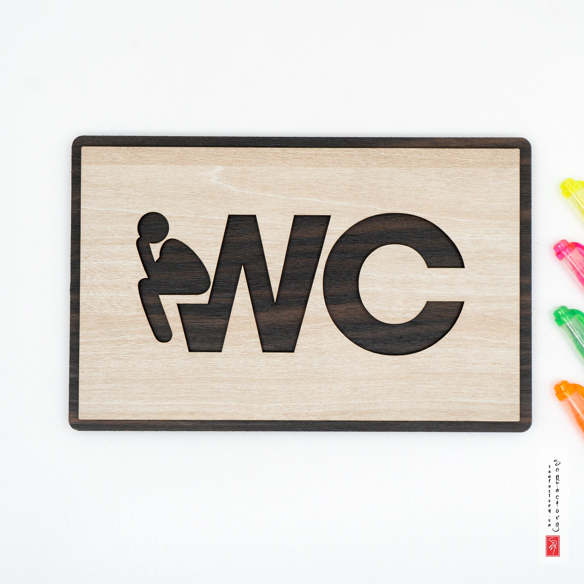 WC Sign Washroom Sign Water Closet Sign WC Bathroom Sign - Etsy