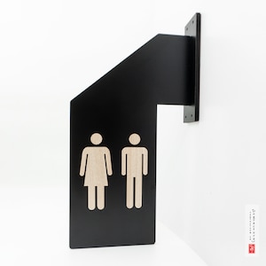 Restroom Door Signs , WC Symbols , Wooden Sign , Unisex Toilet ...