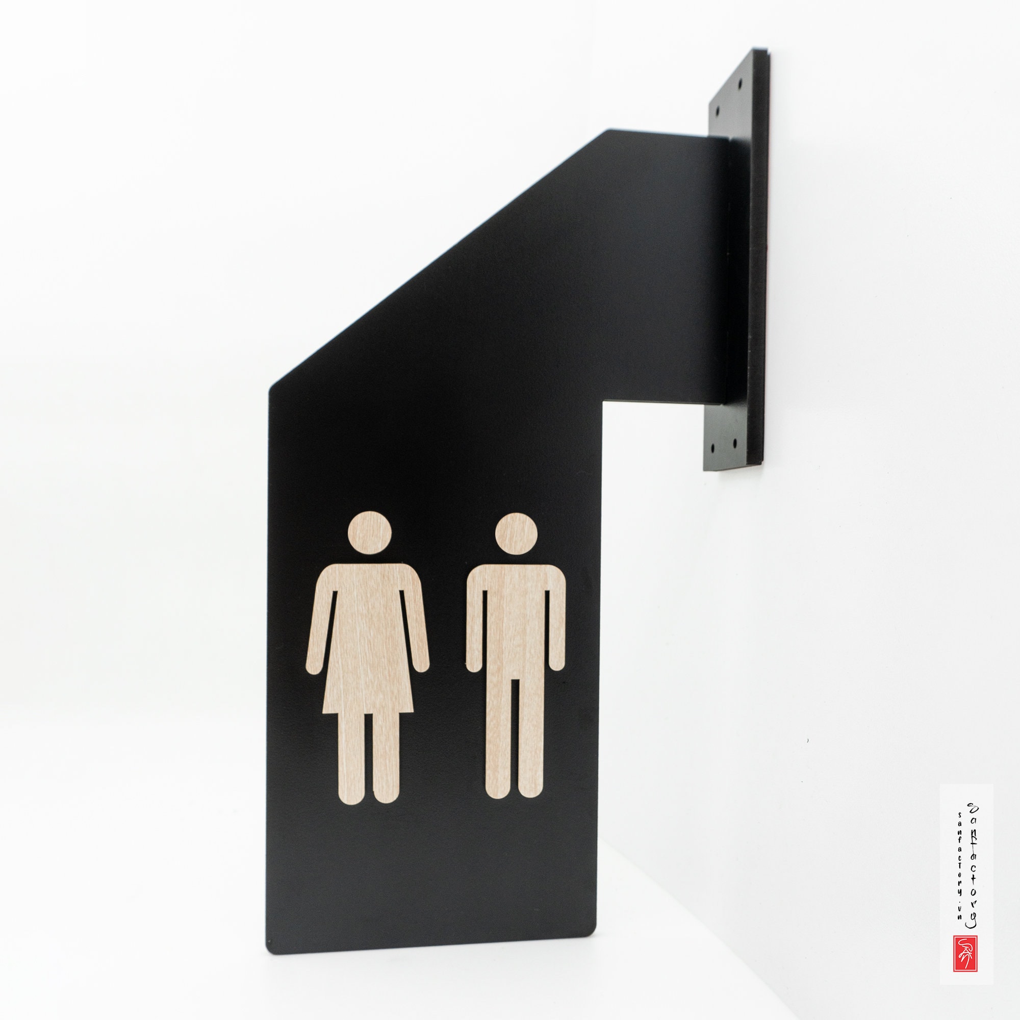 Restroom Door Signs , WC Symbols , Wooden Sign , Unisex Toilet ...