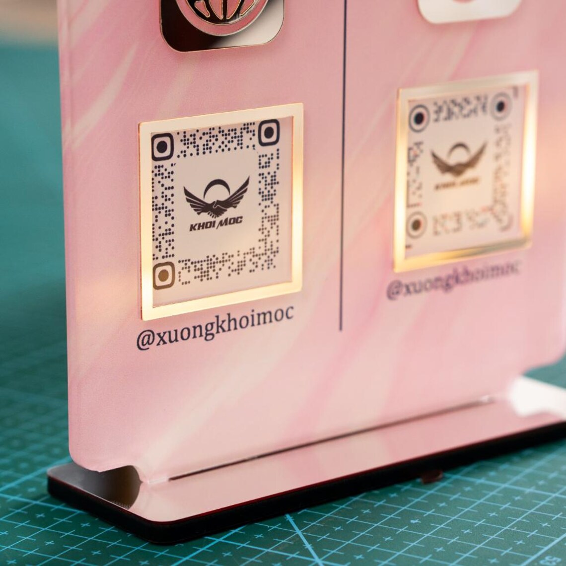 Custom Acrylic QR Code Sign | Social Media Sign | Payment QR Display ...