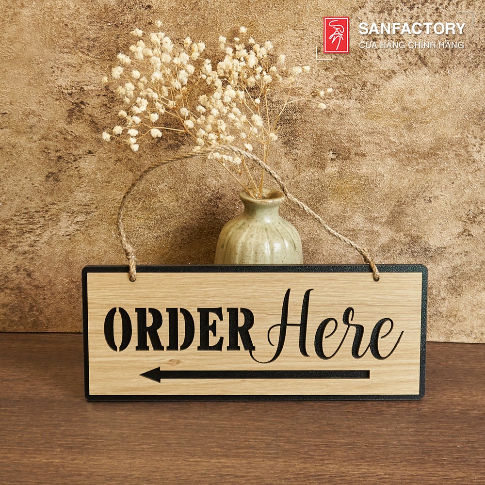 Order Here Sign | Restaurant Cafe Coffee Shop Signs | Overhead Double ...