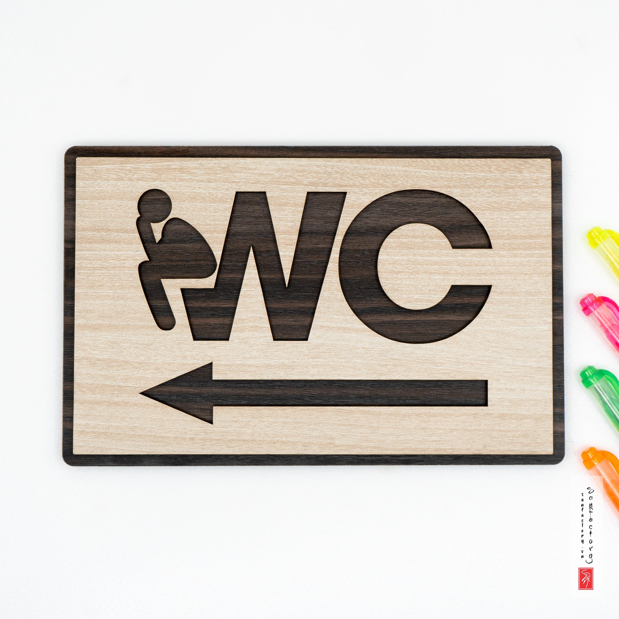 WC Sign Washroom Sign Water Closet Sign WC Bathroom Sign - Etsy