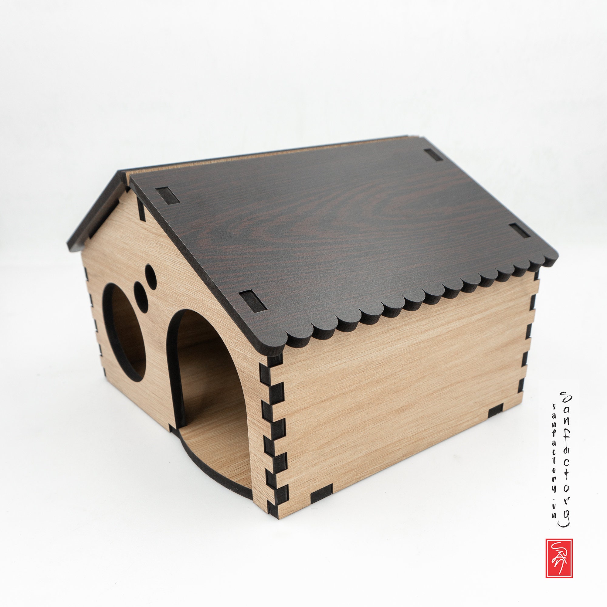 Wooden Hamster House | Hamster Furniture Furnishings, Cage Decoration ...