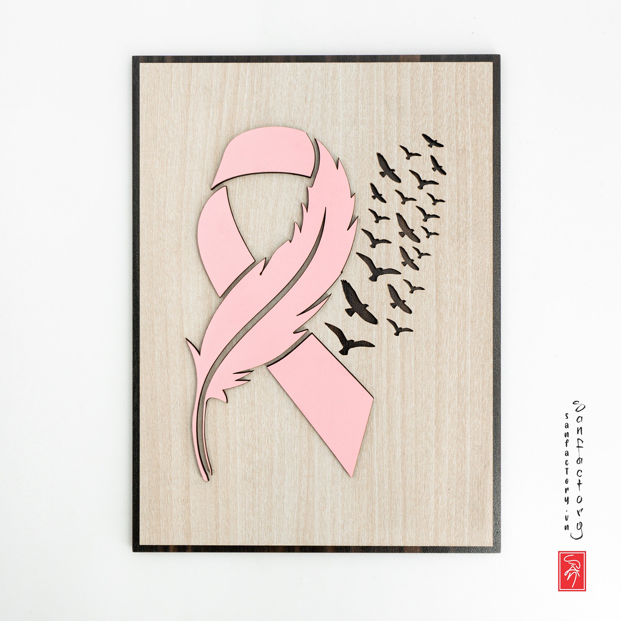 Breast Cancer Survivor Wall Art | Breast Cancer Awareness Wooden Poster ...