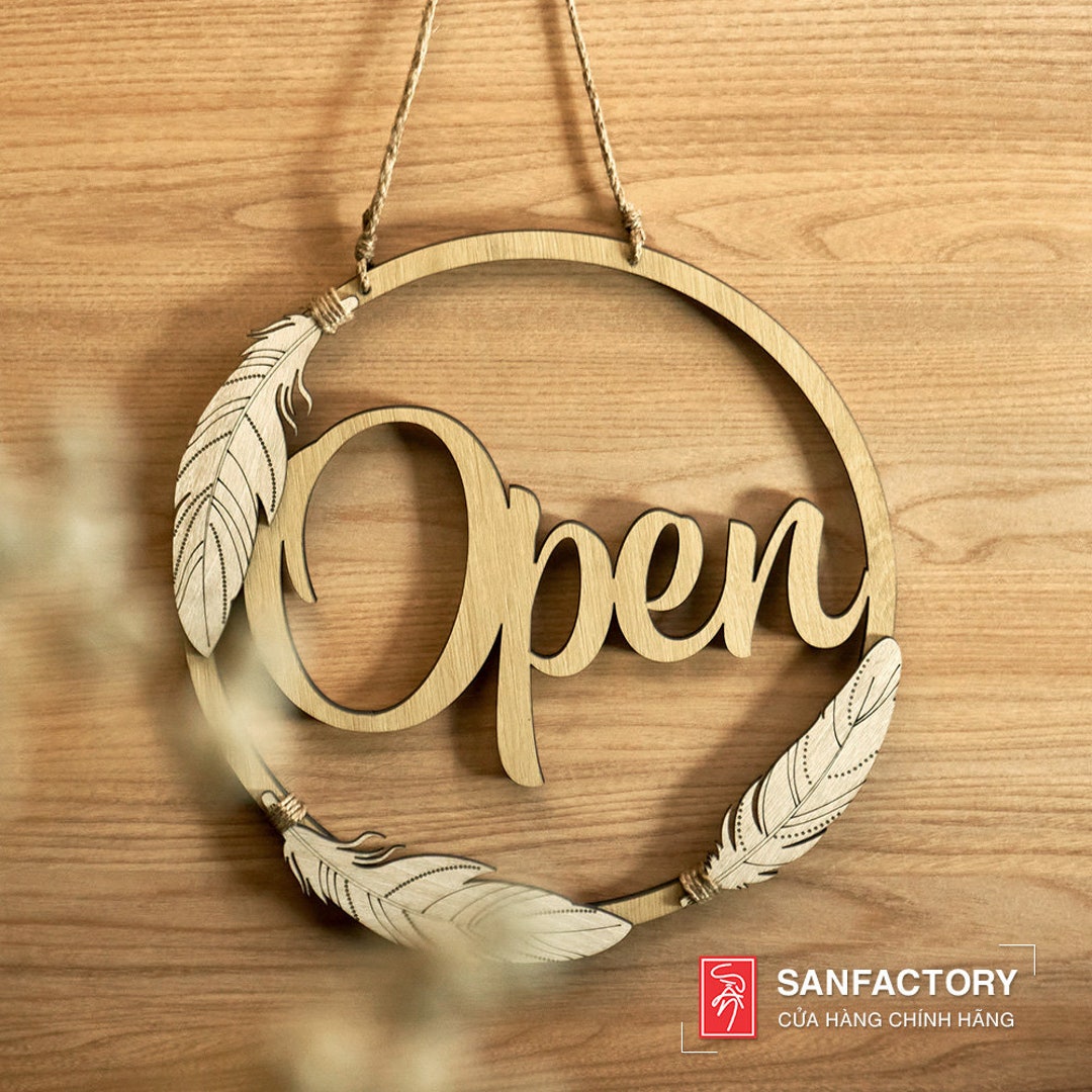 Open Wooden Sign, Door Sign, Business Sign, Storefront Sign, Shop Open ...