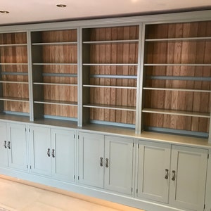 Bookcase Cupboard With 8 Doors and Oak T&G Backboards - Etsy