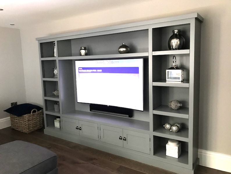 TV / Entertainment / Media Unit With Open Shelving and Double Cupboards ...