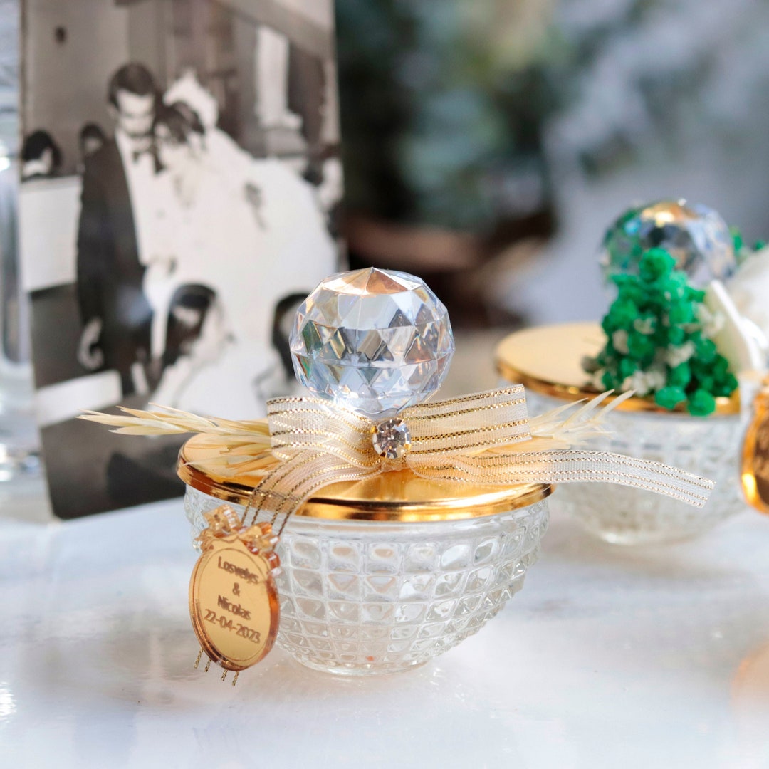 Personalized Crystal Glass Candy Dish Favor: Wedding Party Keepsake - Etsy