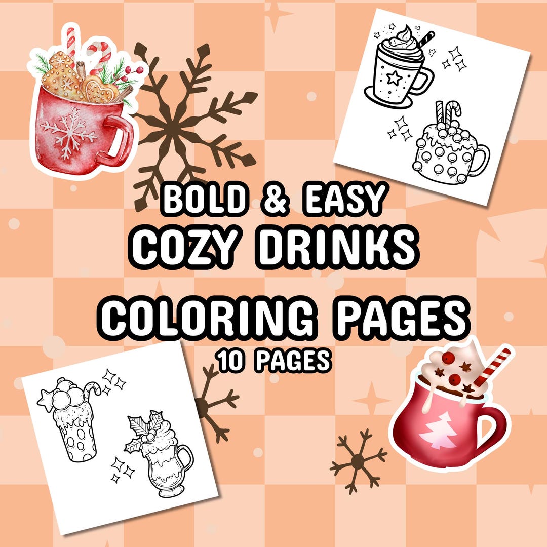 Food and Drinks Coloring Pages for Kids, 10 Relaxing Coloring Pages for ...