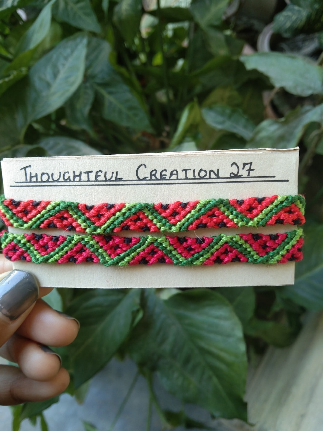 Watermelon Friendship Bracelet Set for 2,fruit Wrist Band,watermelon ...