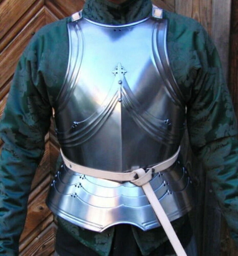 18GA Steel Medieval Upper Body Gothic Armor Breastplate/ Cuirass Knight ...