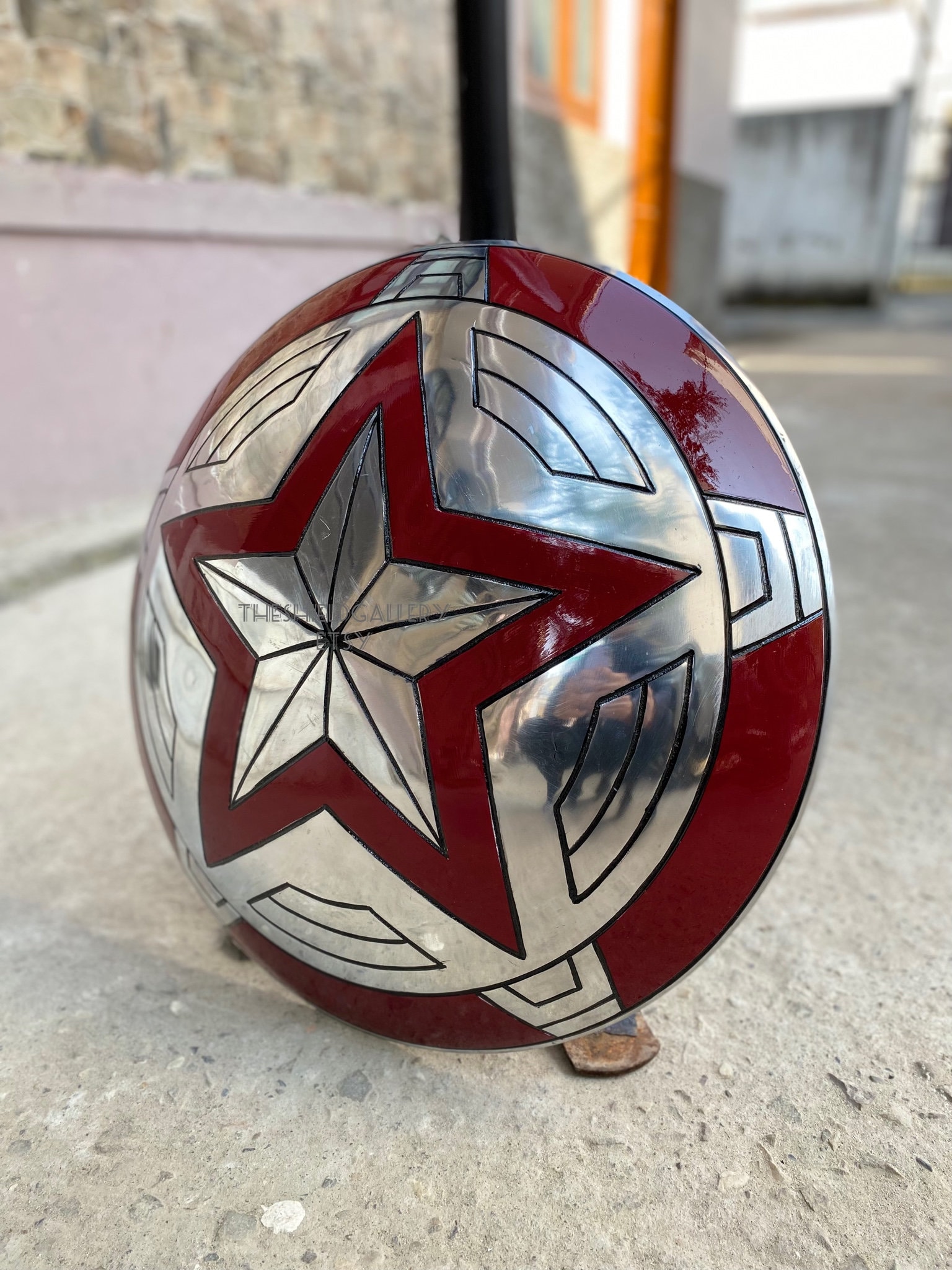 Red Guardian Shield Marvel Battle Replica Shield Cosplay & - Etsy