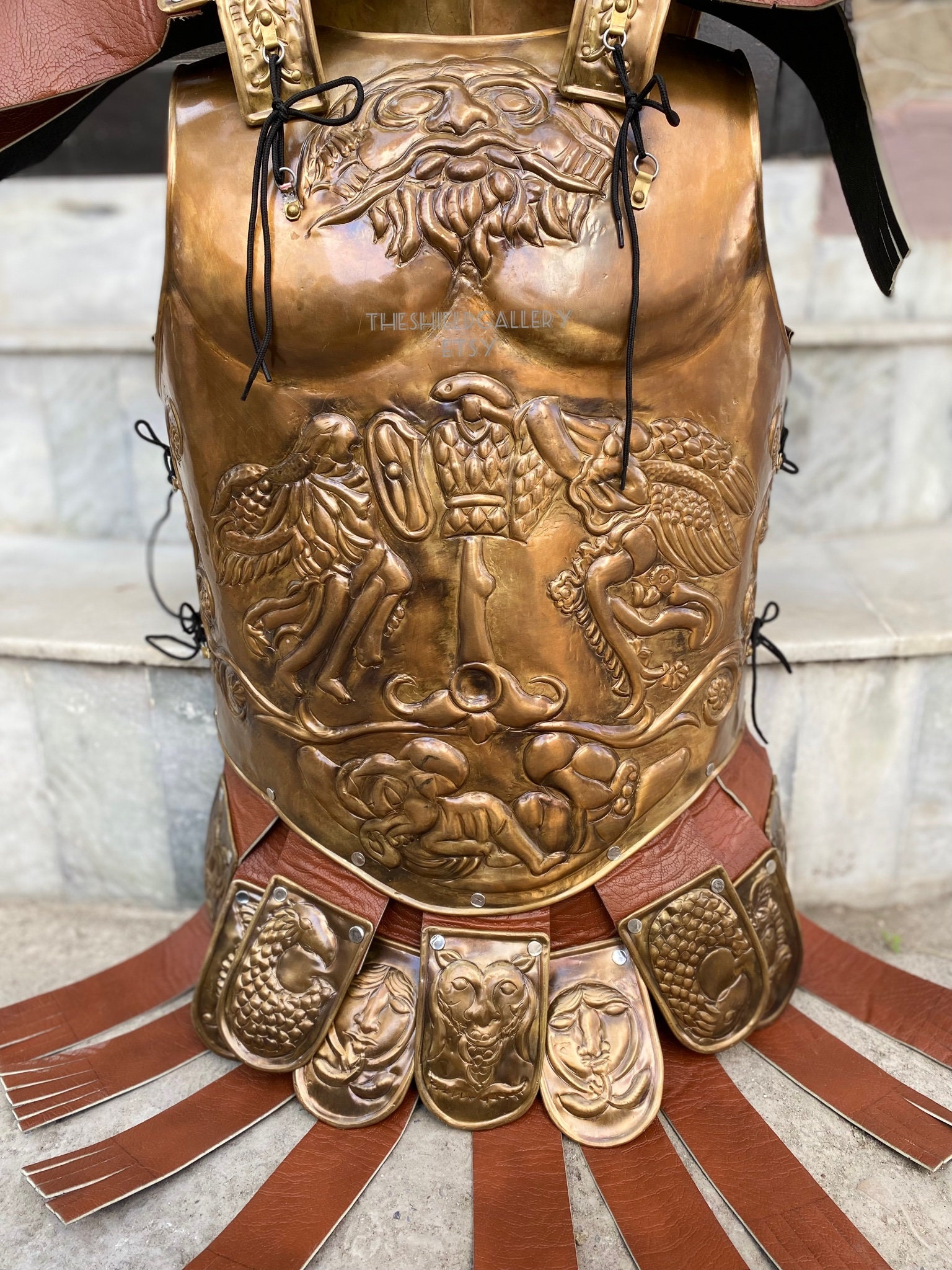 Brass Medieval Big Eagle Armor Roman Cuirass Reenactment Breastplate ...