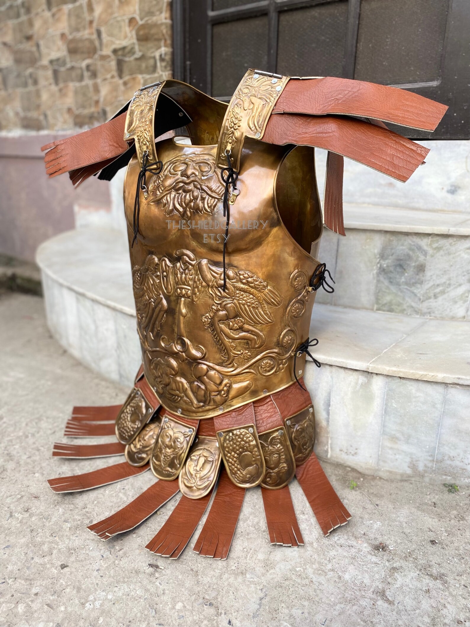 Brass Medieval Big Eagle Armor Roman Cuirass Reenactment Breastplate ...