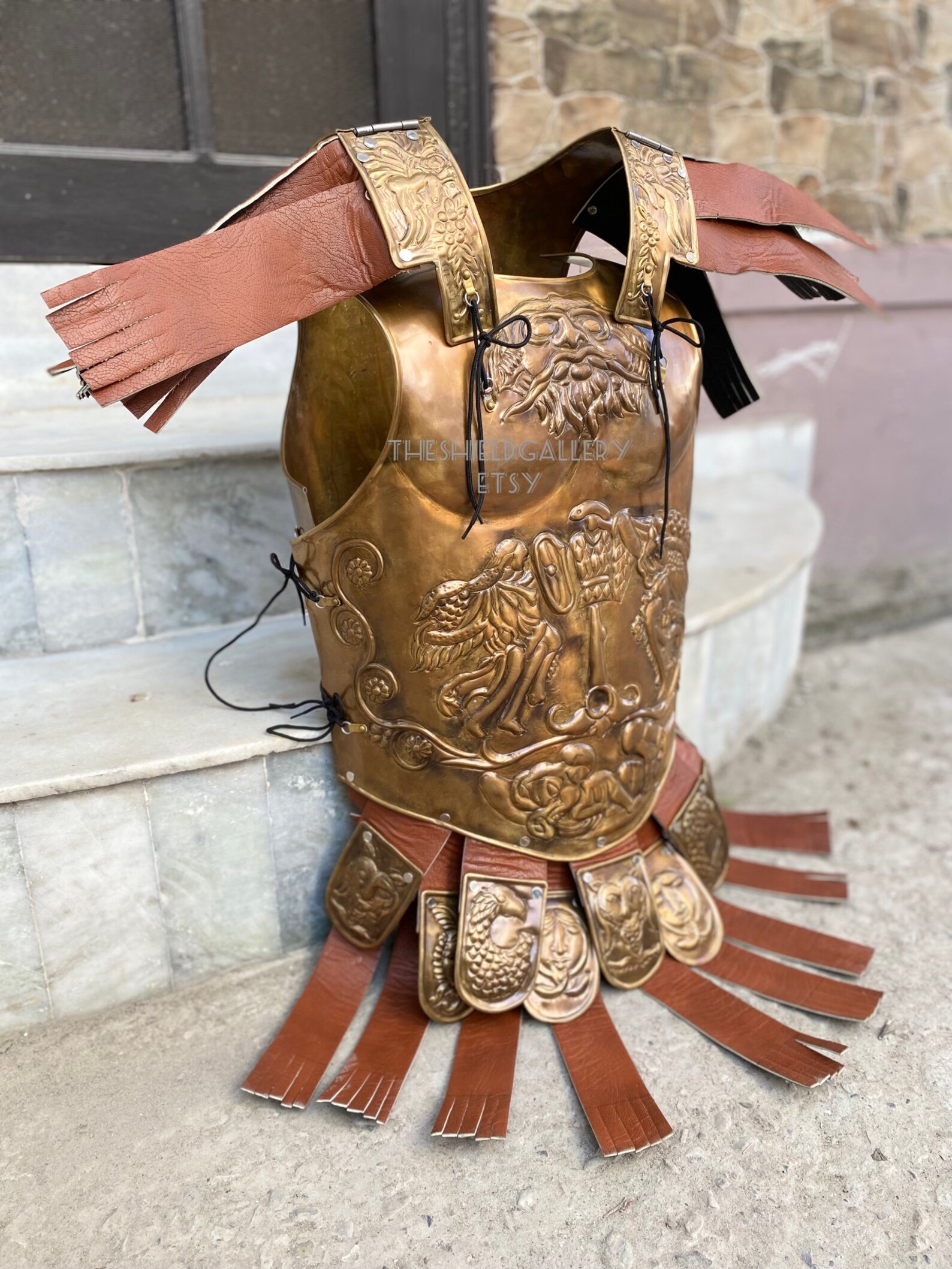 Brass Medieval Big Eagle Armor Roman Cuirass Reenactment Breastplate ...