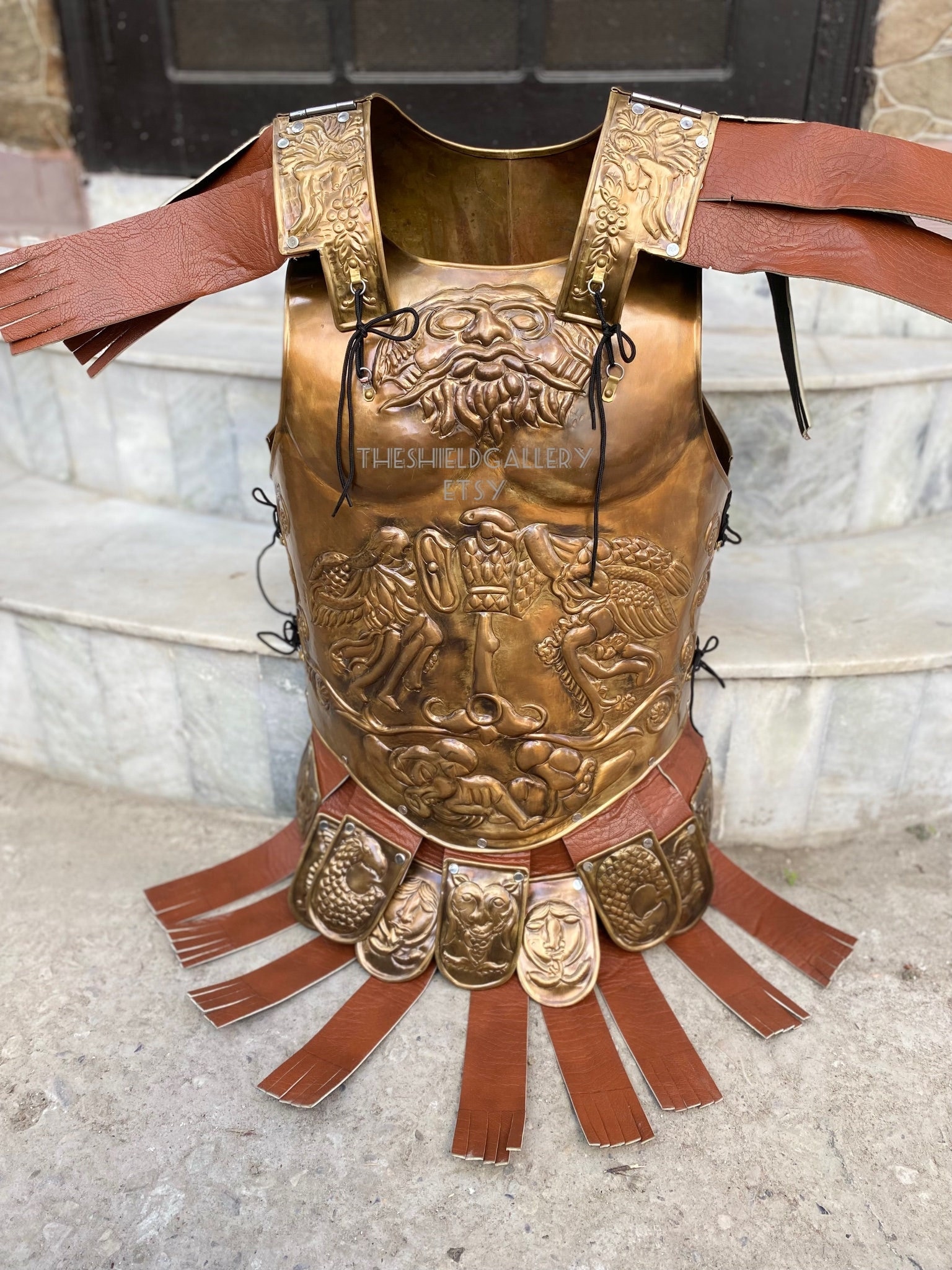 Brass Medieval Big Eagle Armor Roman Cuirass Reenactment Breastplate ...