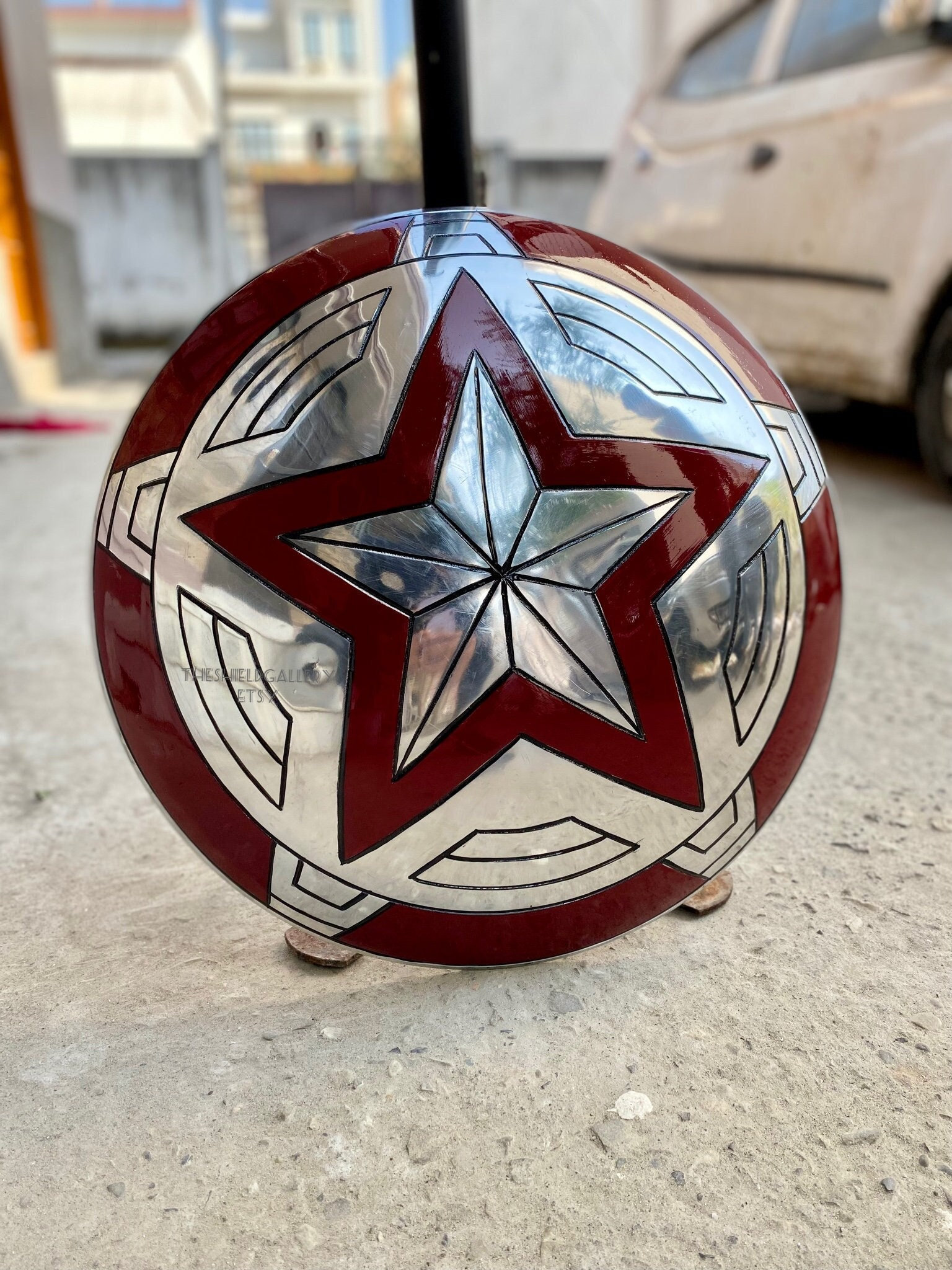 Red Guardian Shield Marvel Battle Replica Shield Cosplay & - Etsy