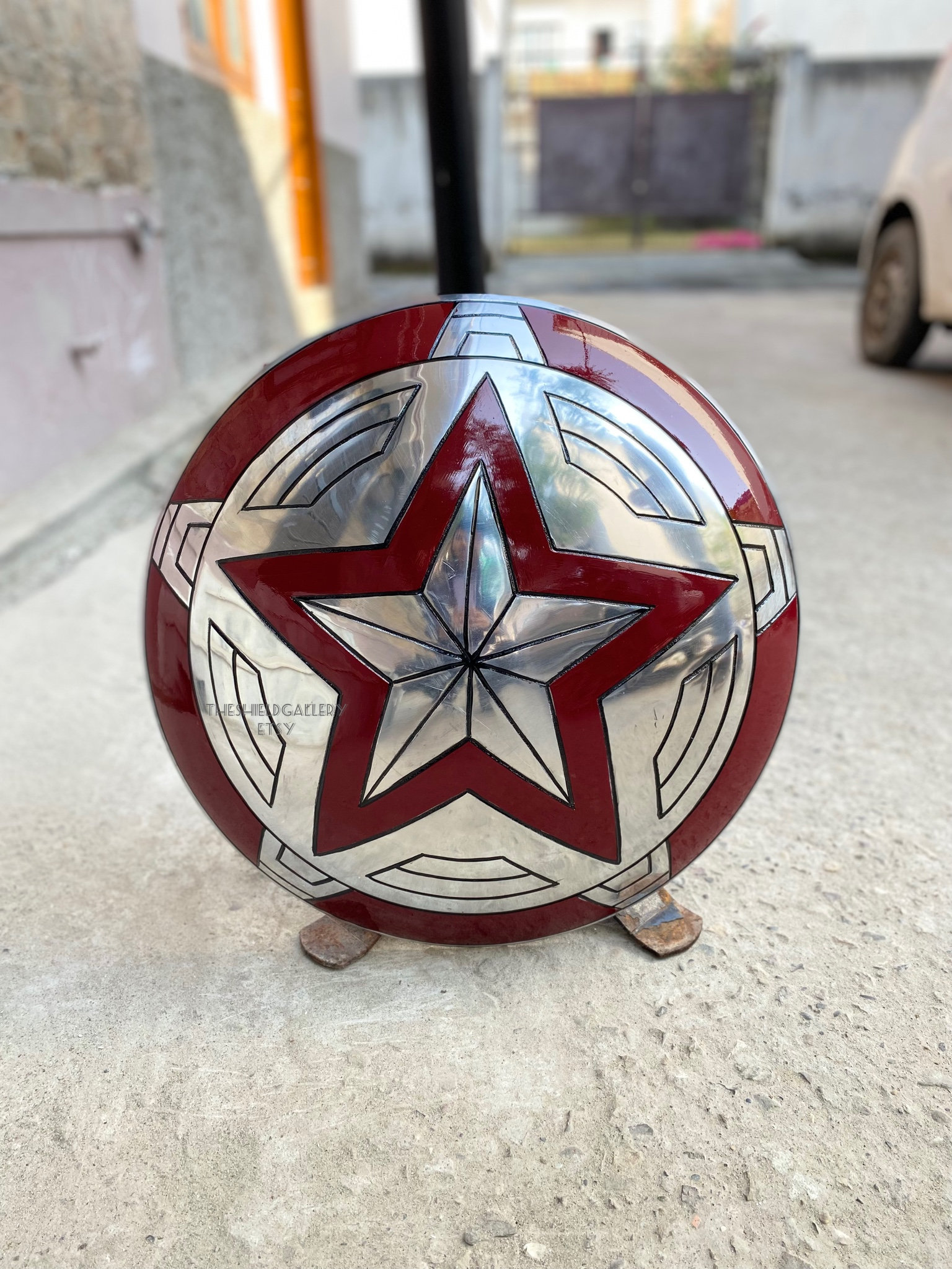 Red Guardian Shield Marvel Battle Replica Shield Cosplay & - Etsy