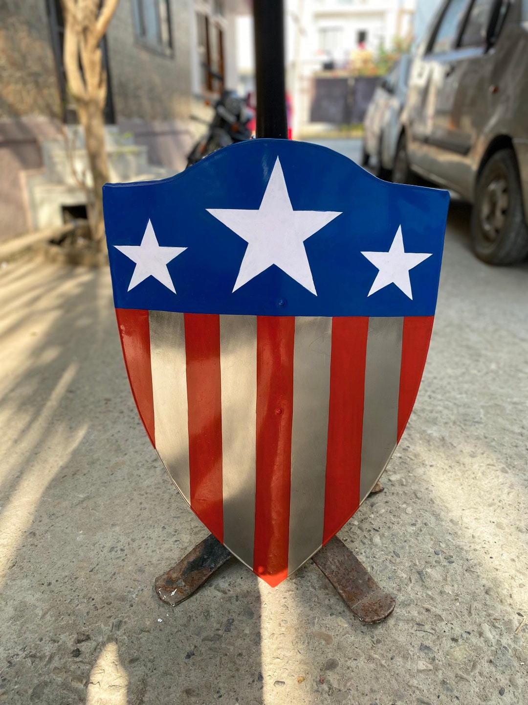 Captain America Shield Heater Shield Cosplay and Display Templar Shield ...