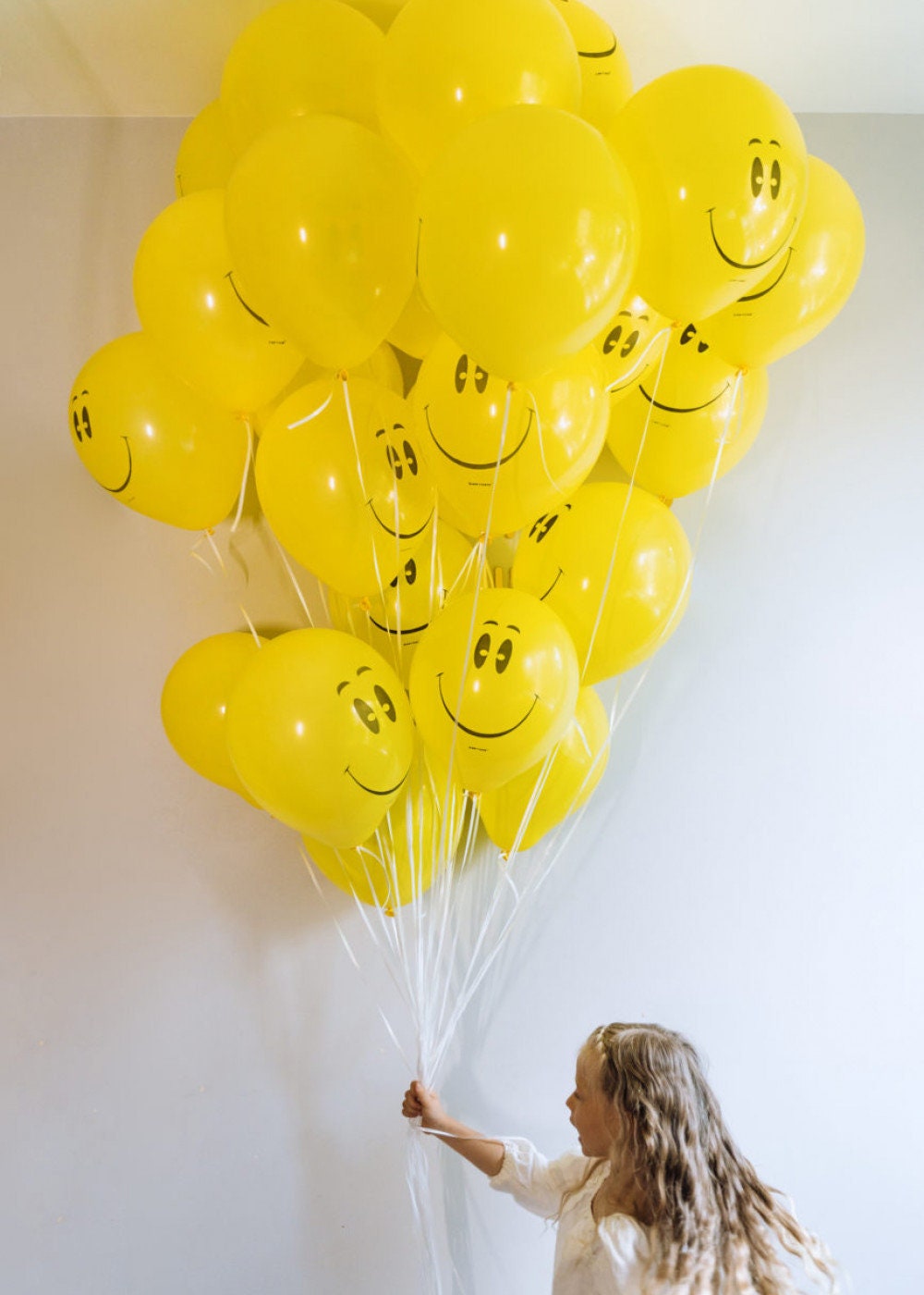 20 Face Balloons, Yellow Red Smile Face Multicolor Balloons, Happy Face ...