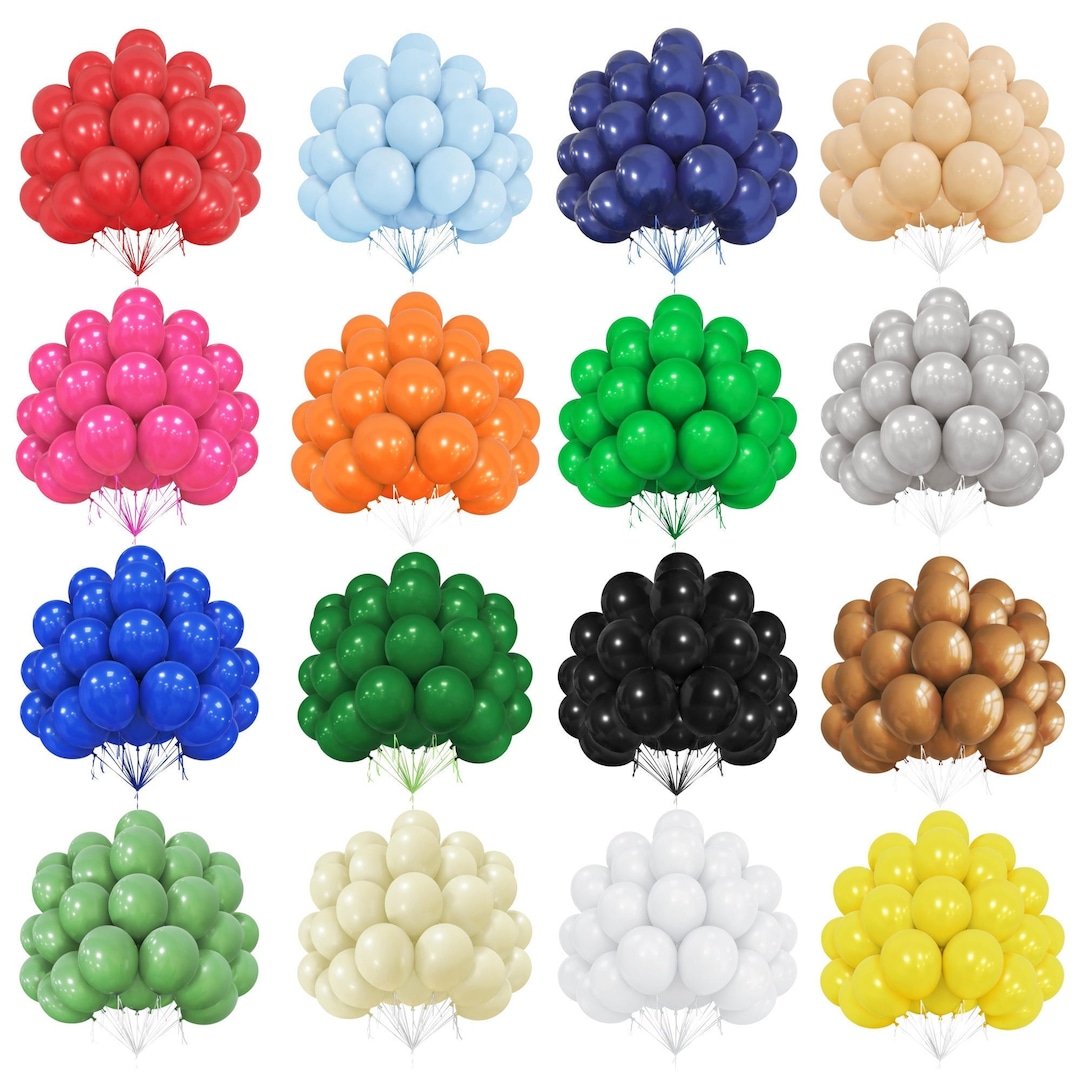 10-50 Multi Balloons 10"inch LATEX Balons Helium Air Birthday Baby ...