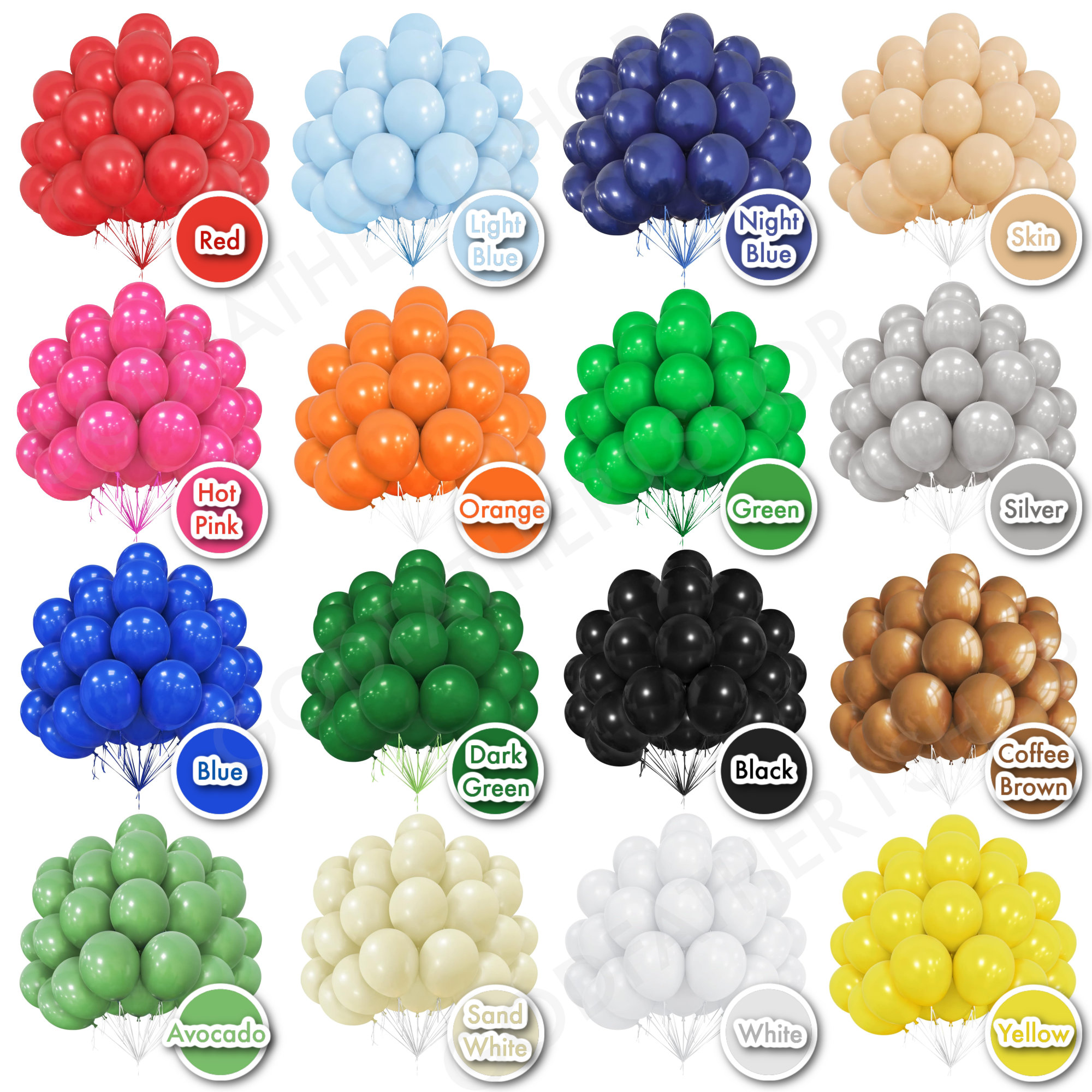 10-50 Multi Balloons 10inch LATEX Balons Helium Air Birthday Baby ...