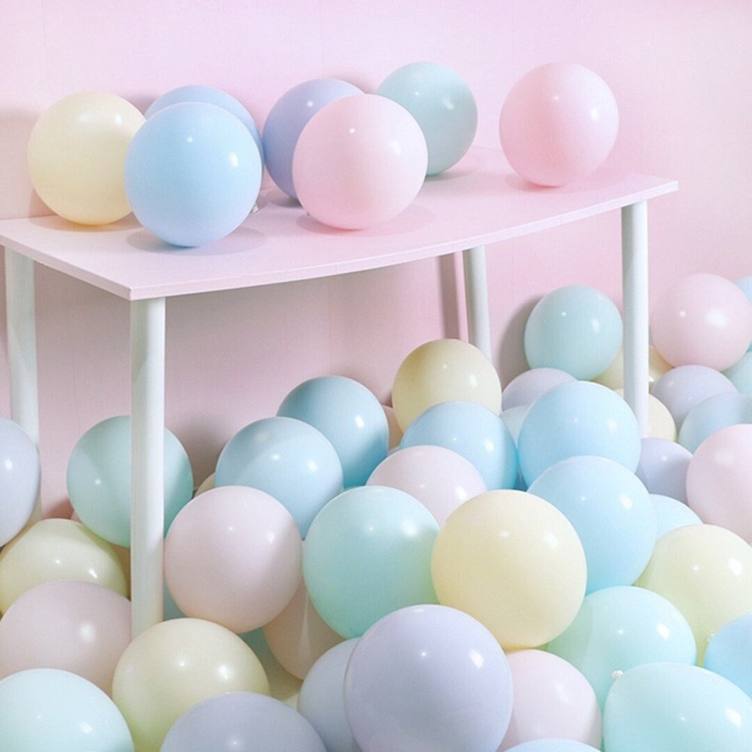 100 Pastel Balloons Birthday Balloons Anniversary Balons Helium Air ...