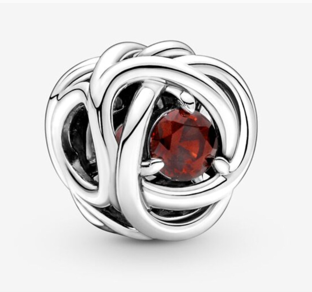 Pandora January Birthstone Genuine Pandora Eternity Circle Charm S925 ...