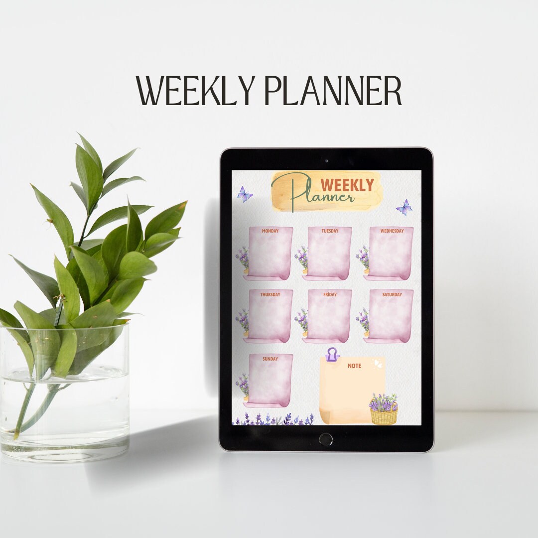 Printable Weekly Planner Printable Weekly Planner Sheet PDF - Etsy