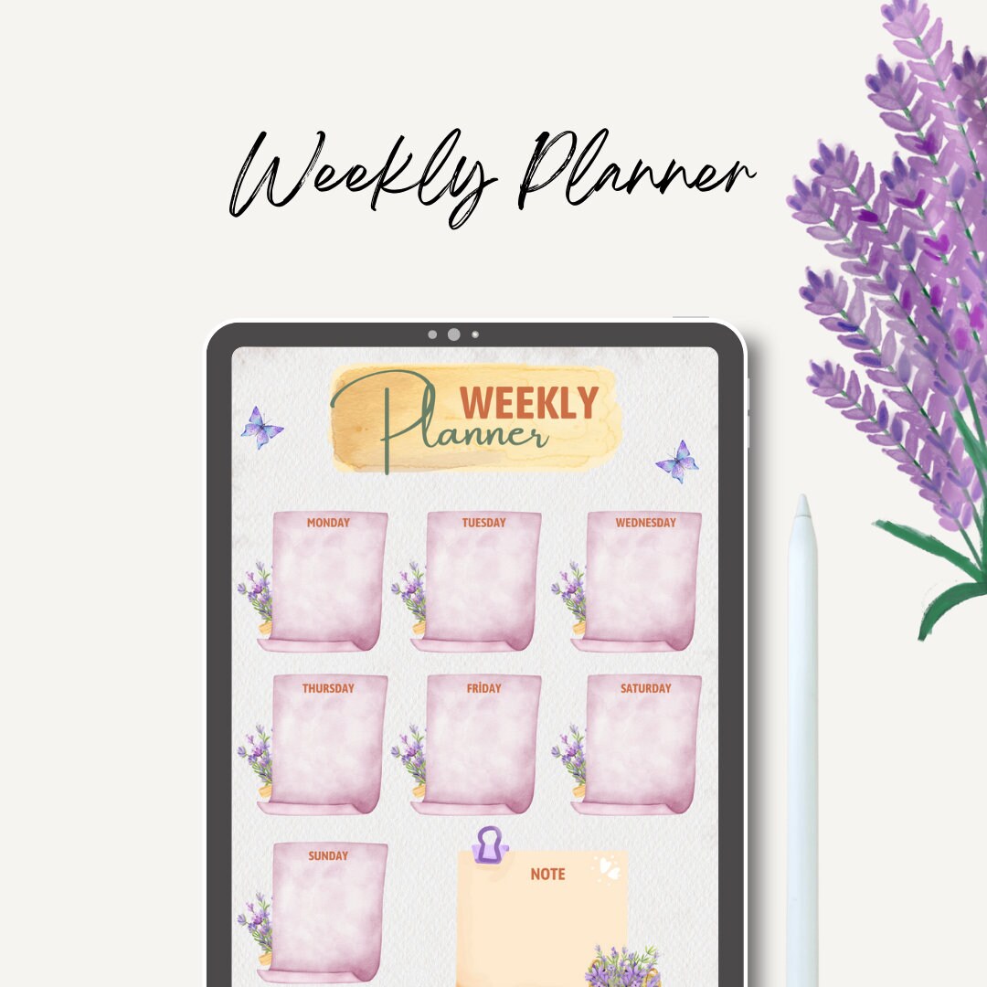 Printable Weekly Planner Printable Weekly Planner Sheet PDF - Etsy