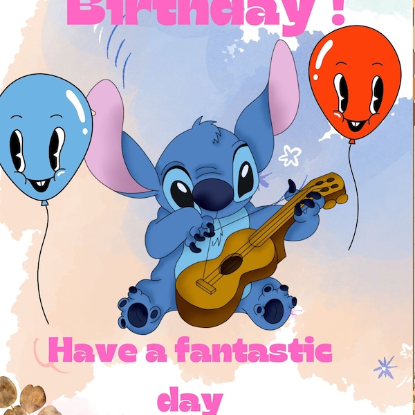 Happy Birthday Lilo and Stitch - Etsy