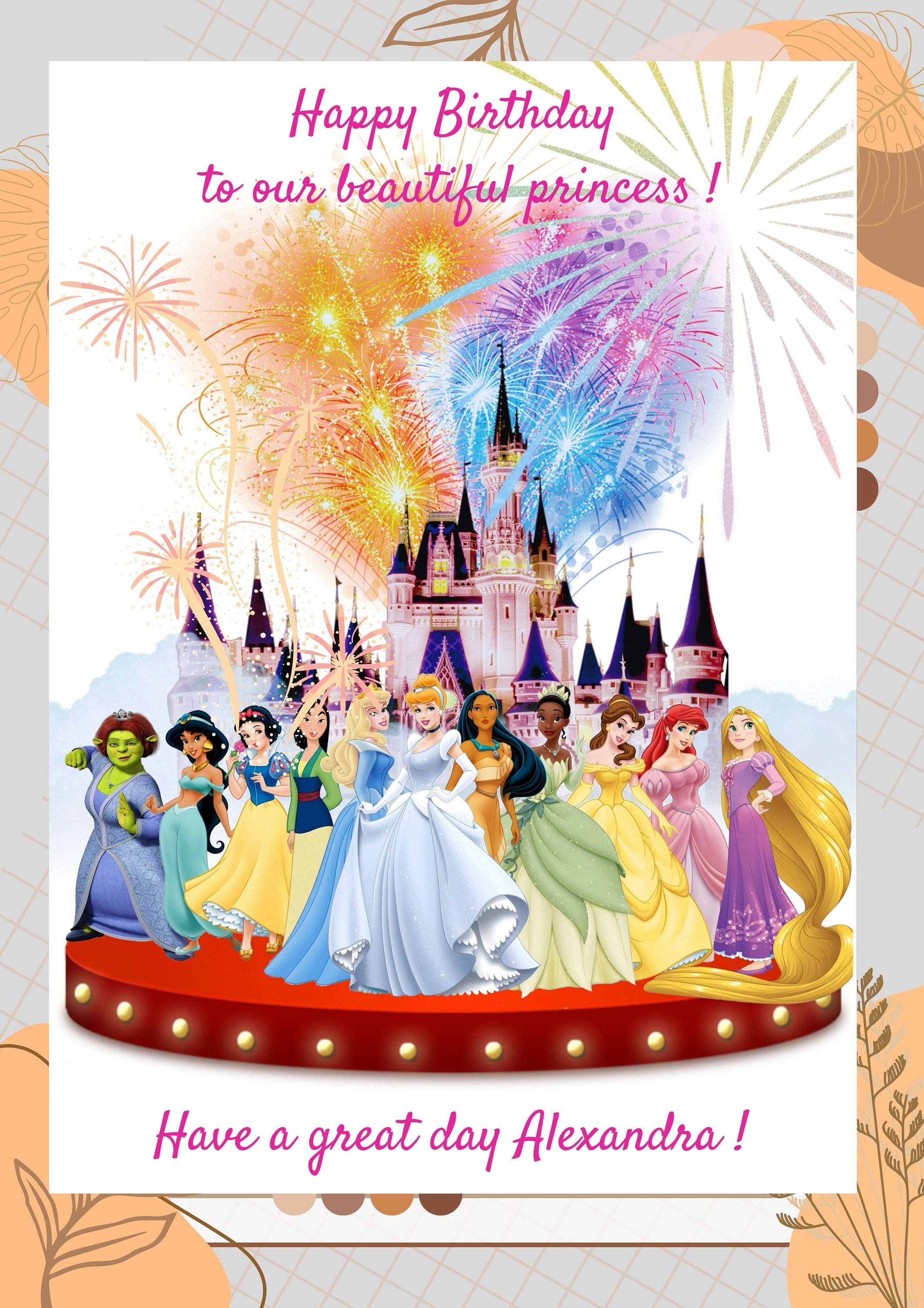 Happy Birthday Disney Princess Clip Art