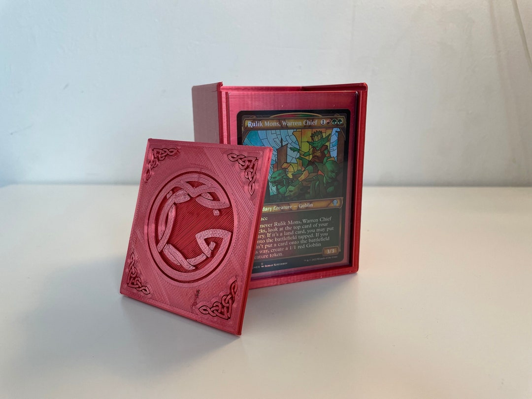 Shiny Silk Red Customisable Commander Deck Box - Etsy
