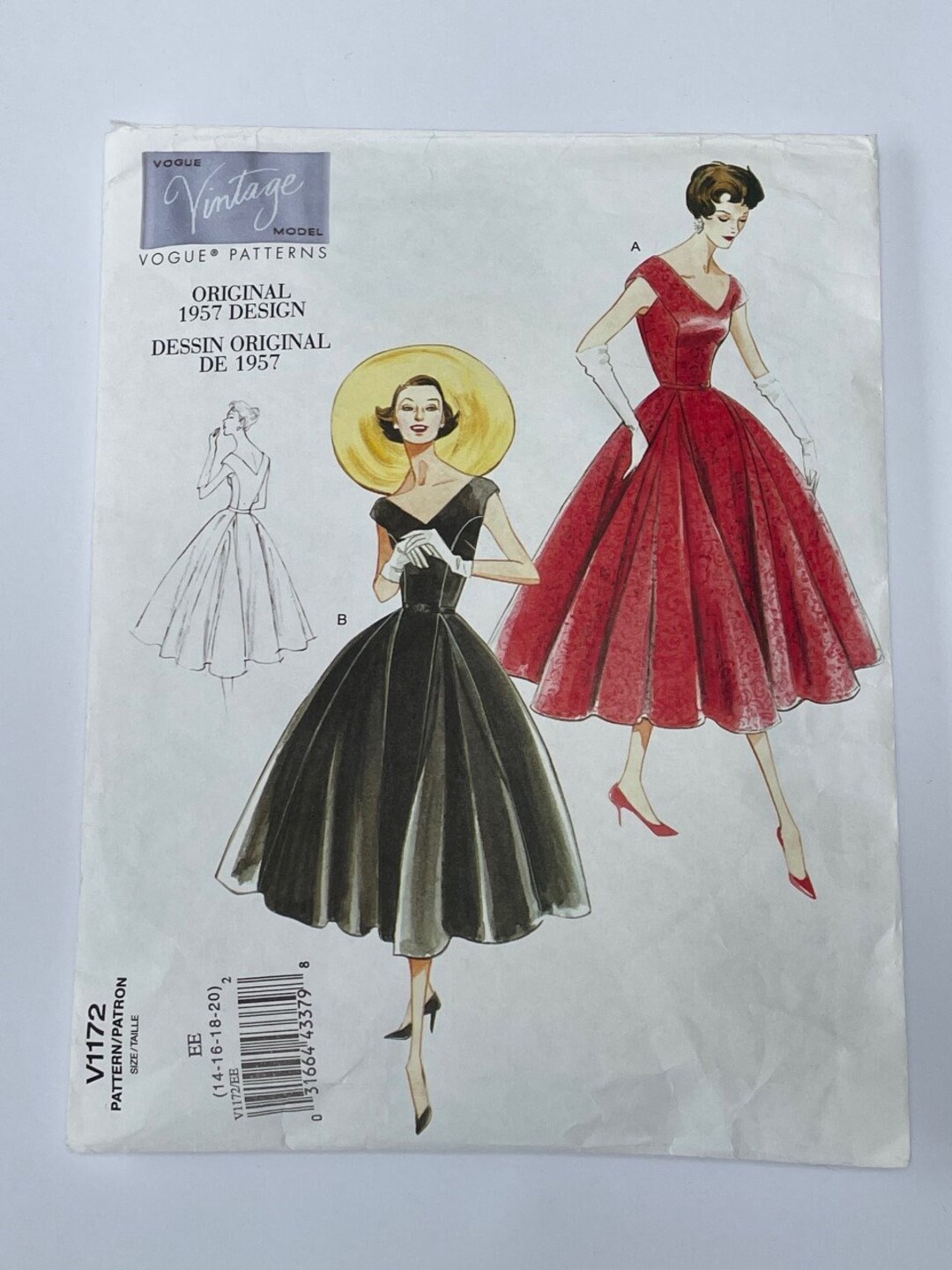 Vogue Vintage Model Sewing Pattern V1172. Original 1957 - Etsy Australia Vogue Vintage Model Sewing Pattern V1172. Original 1957 - Etsy Australia