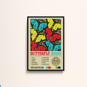 King Gizzard Poster (minimalist) - Butterfly 3000 (12x18) - Etsy