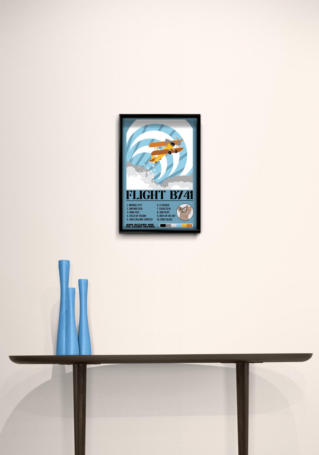 King Gizzard Poster (minimalist) - Flight B741 (12x18) - Etsy