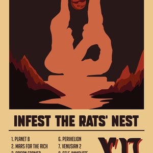 King Gizzard Poster minimalist Infest the Rats' Nest 12x18 - Etsy