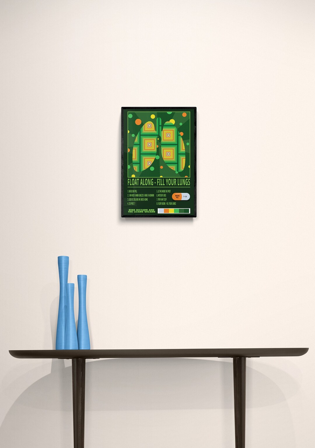 King Gizzard Poster (minimalist) - Float Along Fill Your Lungs(12x18) - Etsy