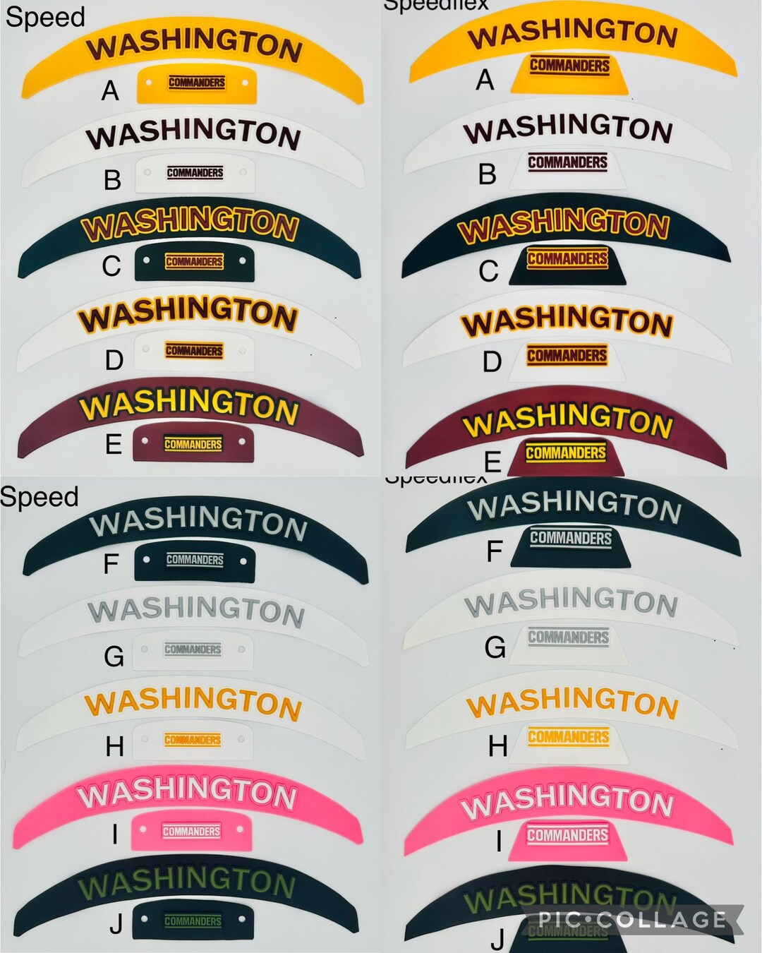 Commanders FULL SIZE 3D Bumpers, Speed and Speedflex - Etsy