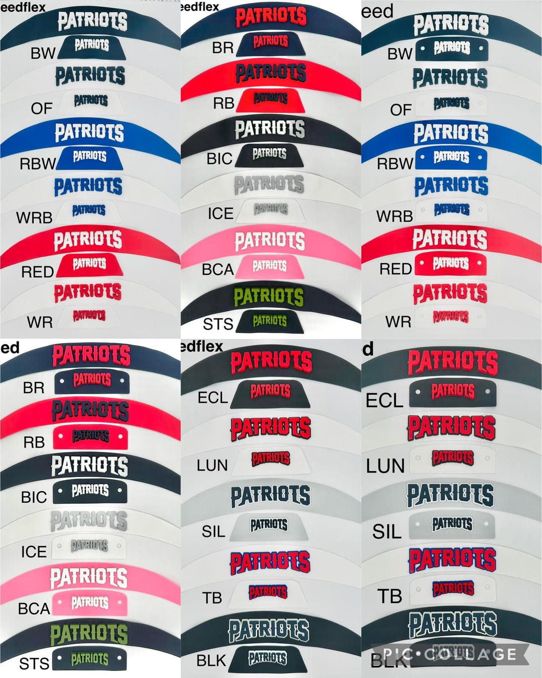 Patriots FULL SIZE 3D Bumpers, Speed and Speedflex - Etsy