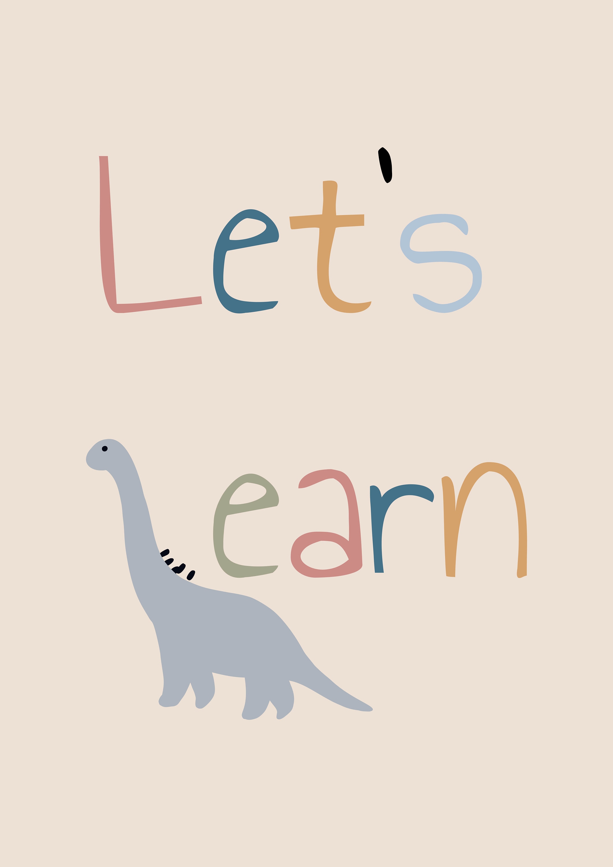 Dinosaurs Set of 5 Educational Print Dinosaurs Posters for - Etsy
