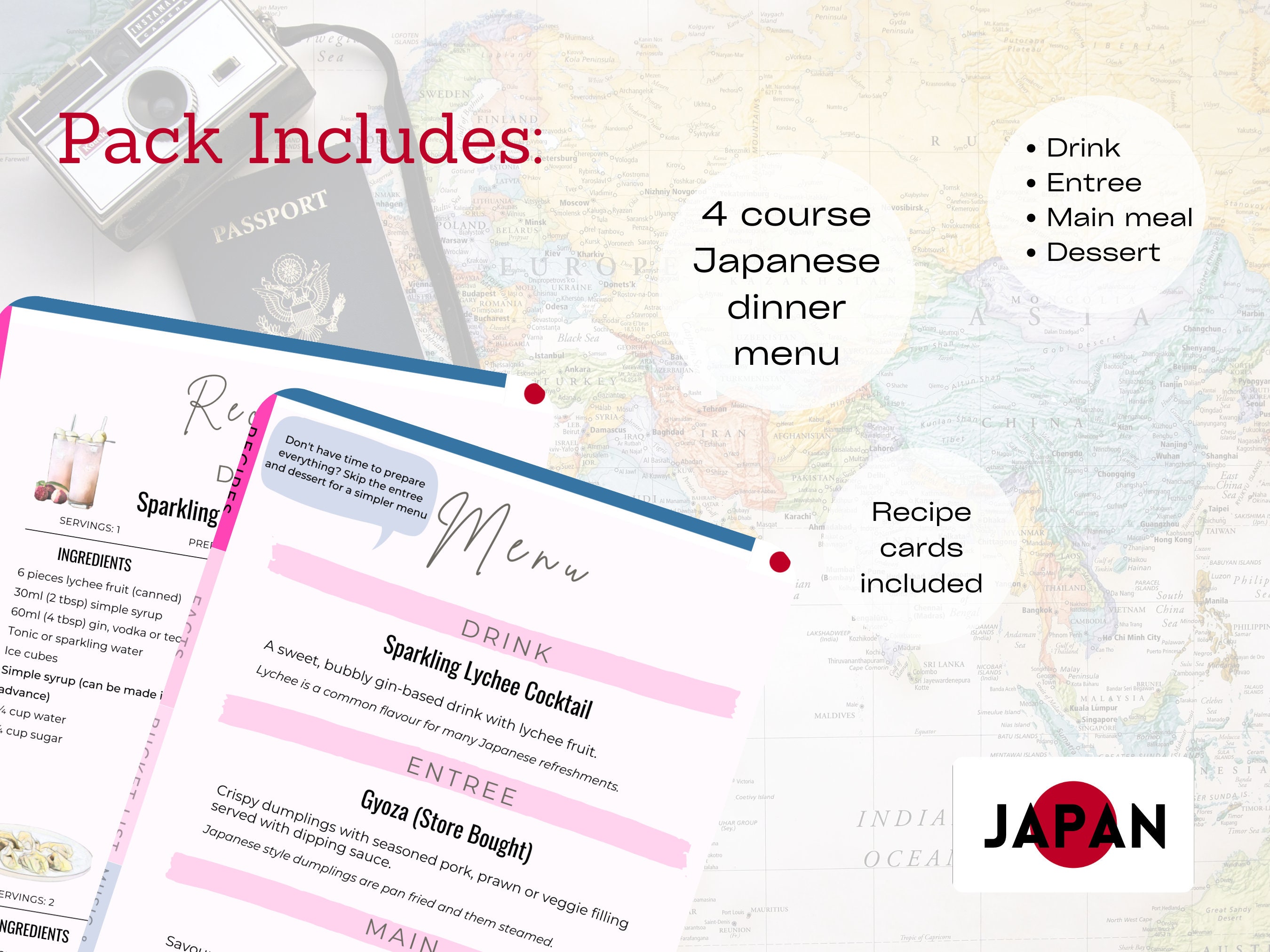 Japan Travel-themed Date Night Pack for Couples | Printable PDF ...