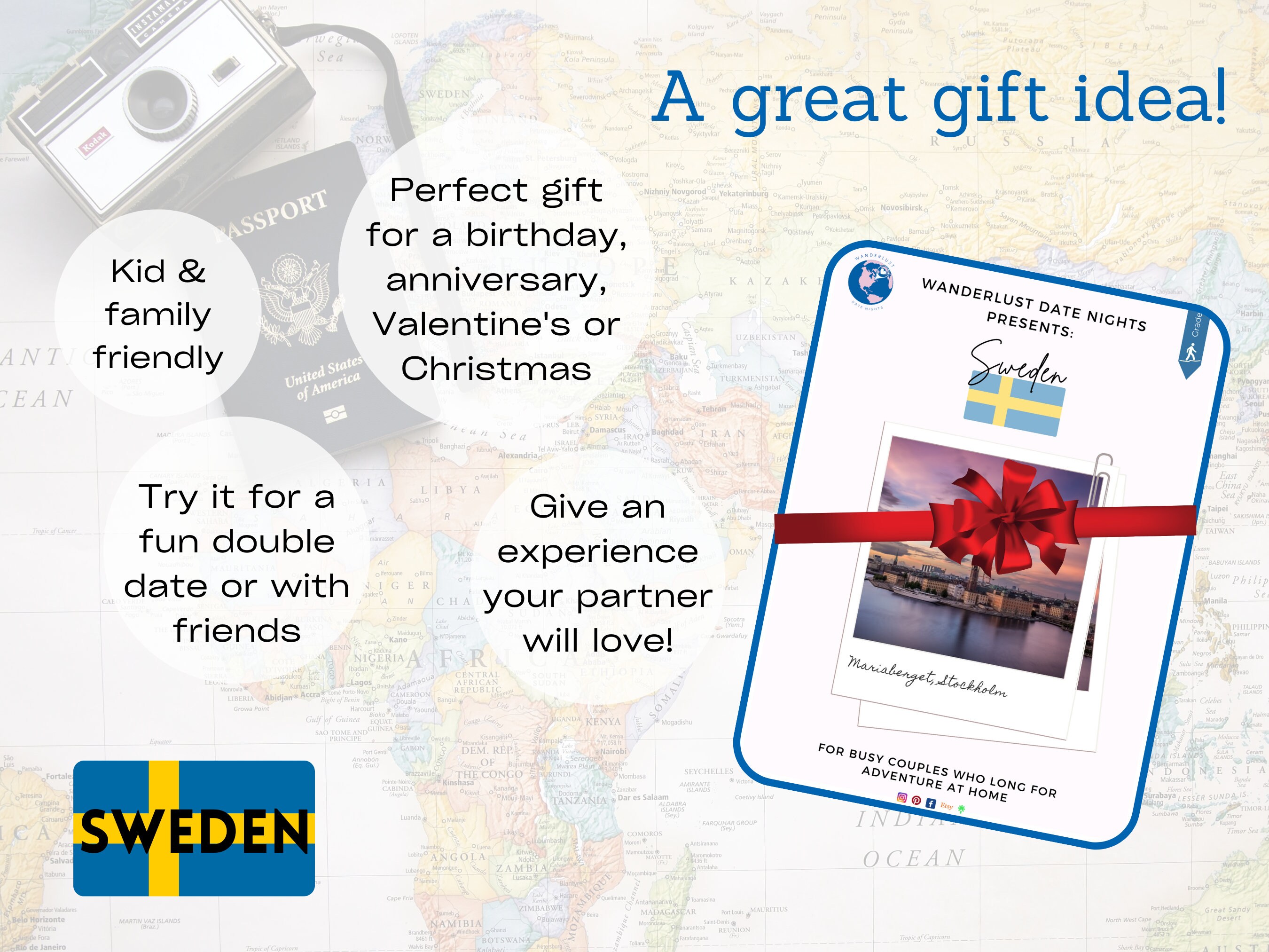 Sweden Travel-themed Date Night Pack for Couples | Printable PDF ...