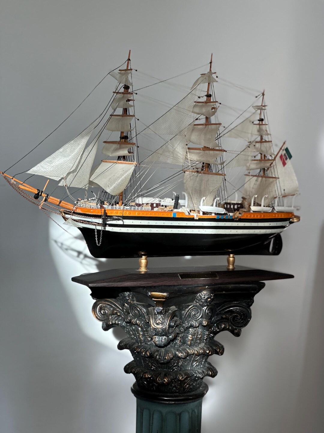 Vintage Ship Model Amerigo Vespucci Fully Assembled Handcrafted Tribute ...
