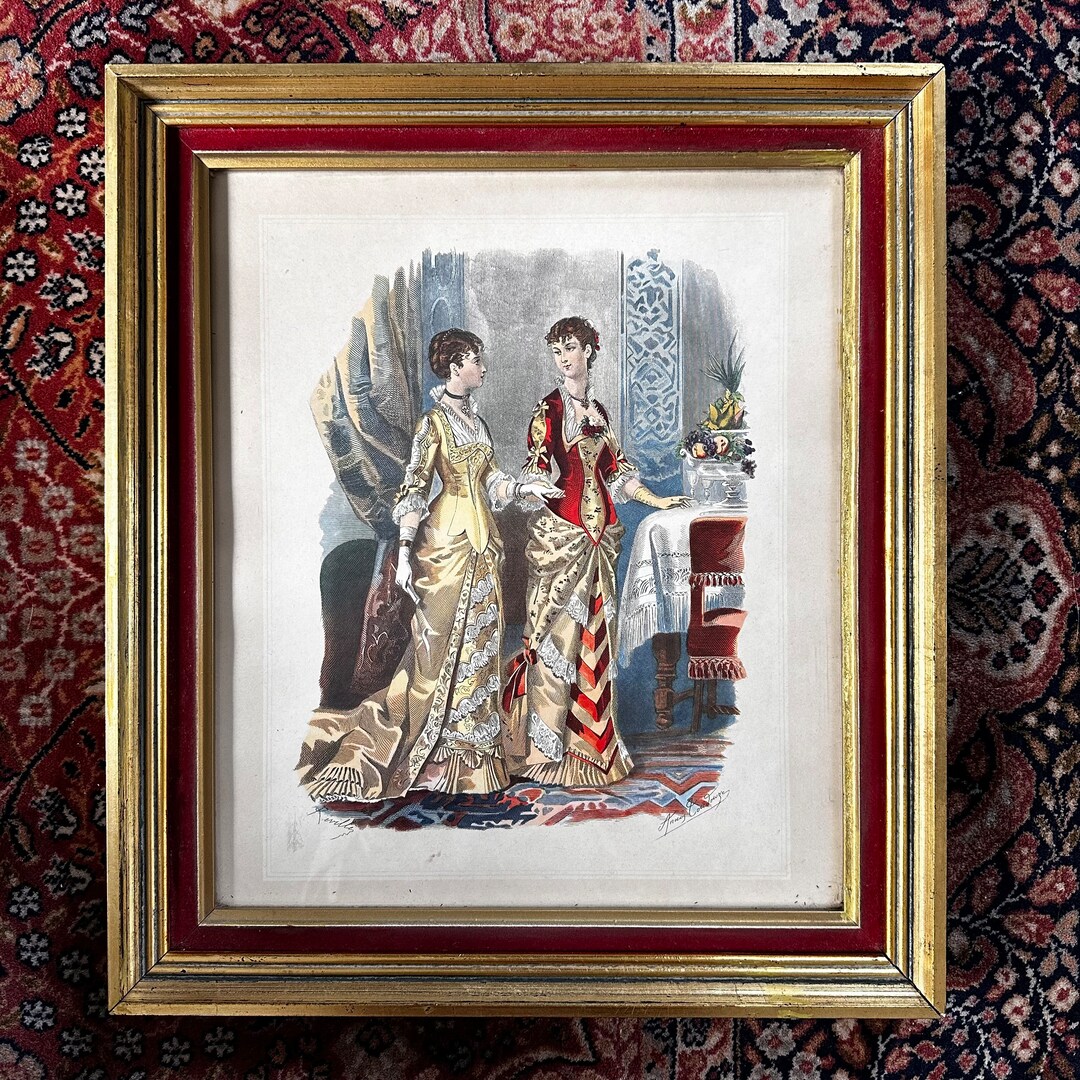 La Mode Illustrée - Red Velvet/gold Frame - Fashionista - Vintage ...