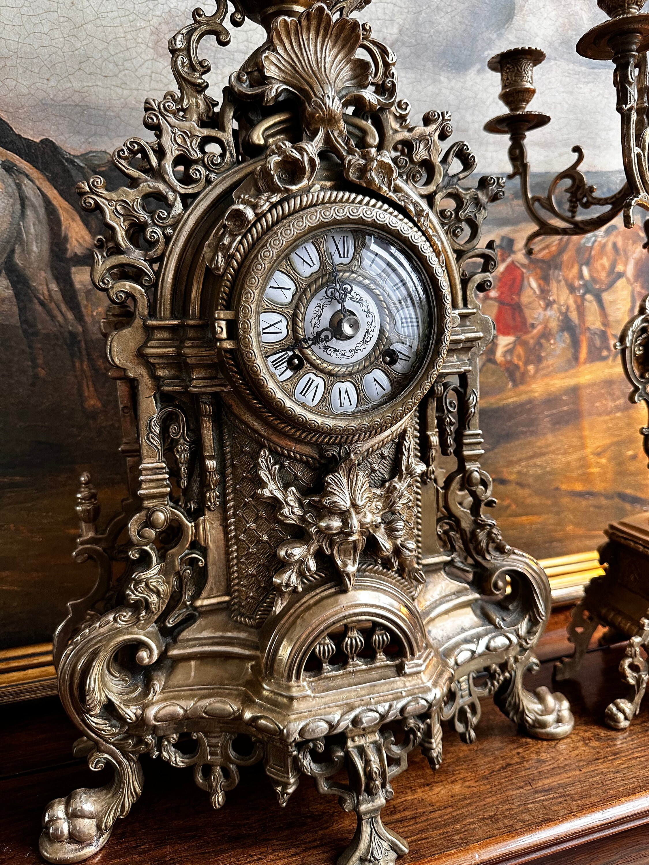Royal Castle Clock With Candle Holders Time is Luxury Exclusive ...