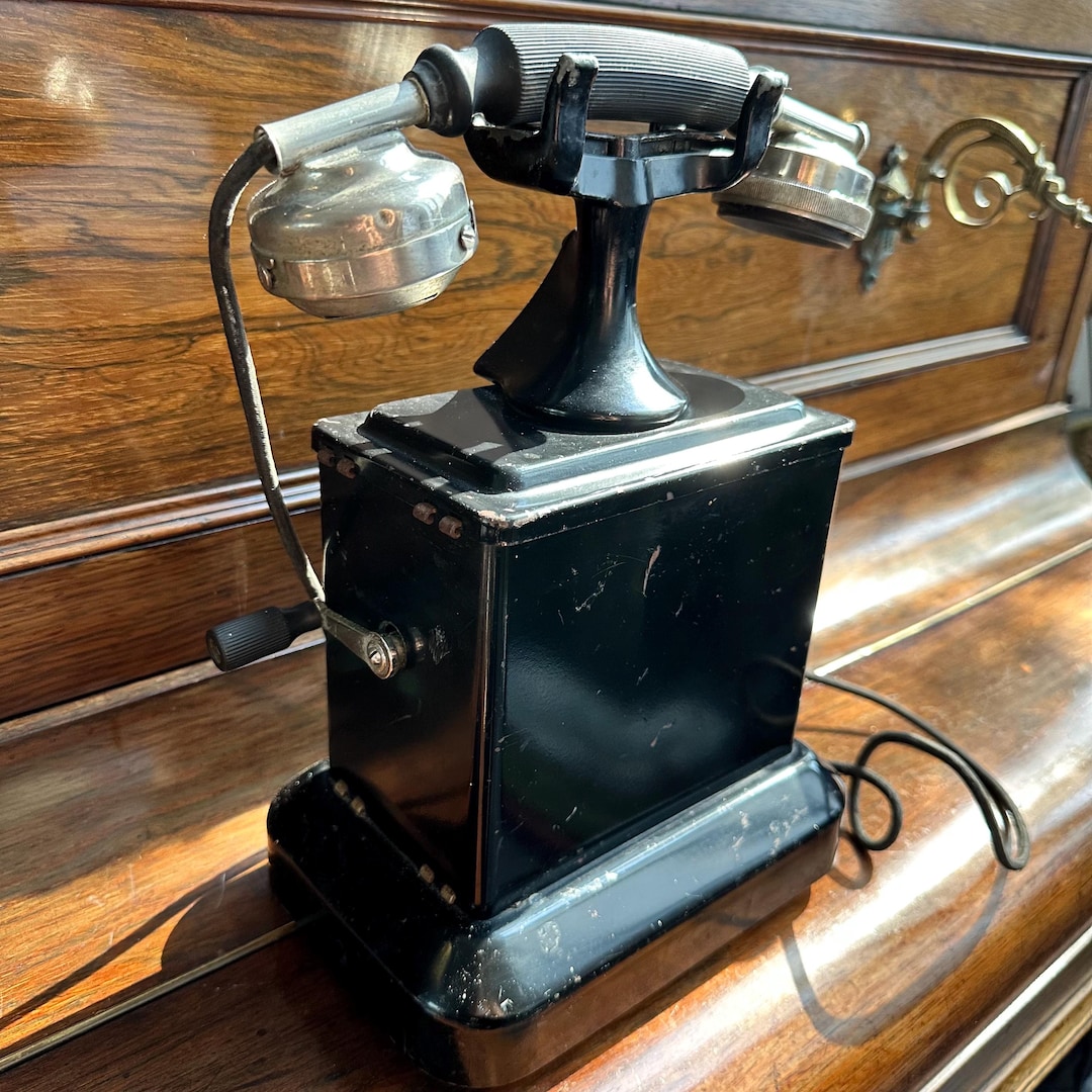 1920s Antique Magneto Crank Telephone: Industrial Steampunk Decor - Etsy
